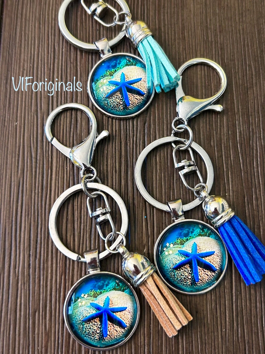 Starfish Ocean Beach, Coastal Keychain 3D Ocean Scene, Pocket Book ...