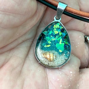 Beach Sand Teardrop Necklace-shards of Color-ocean Beach Sand Jewelry ...