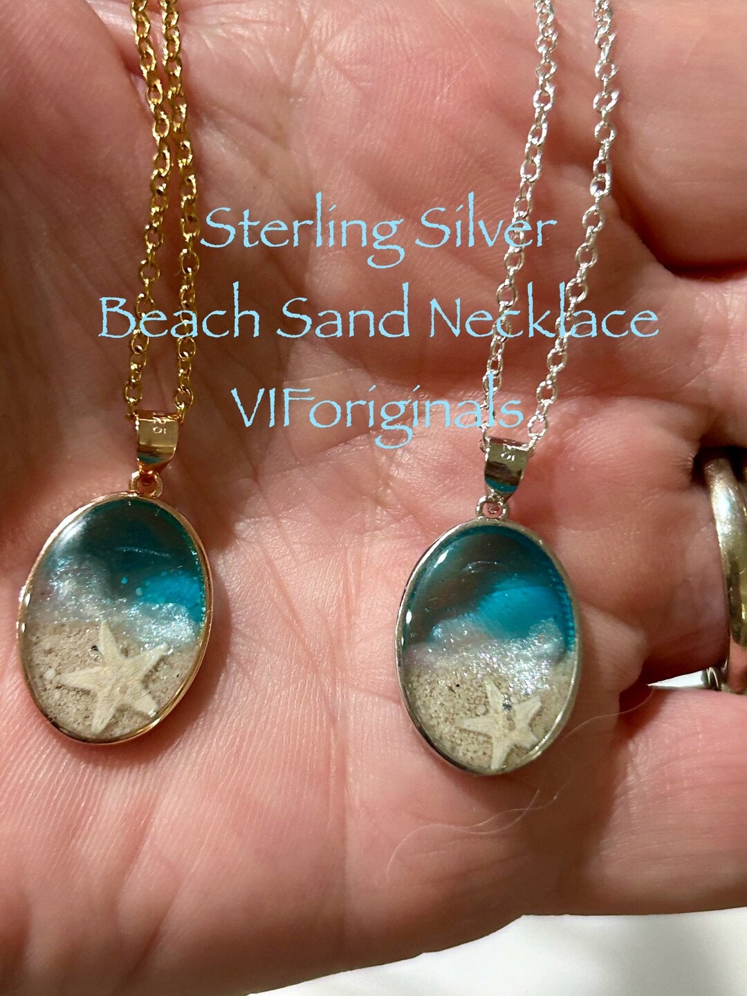 Beach Sand Necklace-sterling Silver-ocean Beach Sand Jewelry Jewelry ...