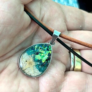 Beach Sand Teardrop Necklace-shards of Color-ocean Beach Sand Jewelry ...