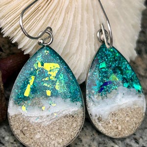 Beach Sand Teardrop Necklace-shards of Color-ocean Beach Sand Jewelry ...