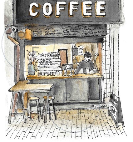 Coffee Shop Tokyo Japan Print Cafe Wall Art Coffee Lovers - Etsy