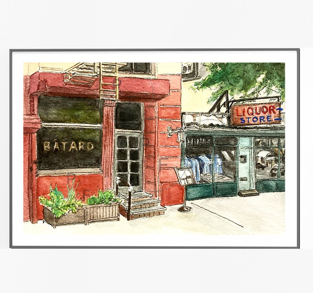 Batard, Tribeca, NYC Print, NYC Restaurant. Nyc Illustration, Tribeca ...