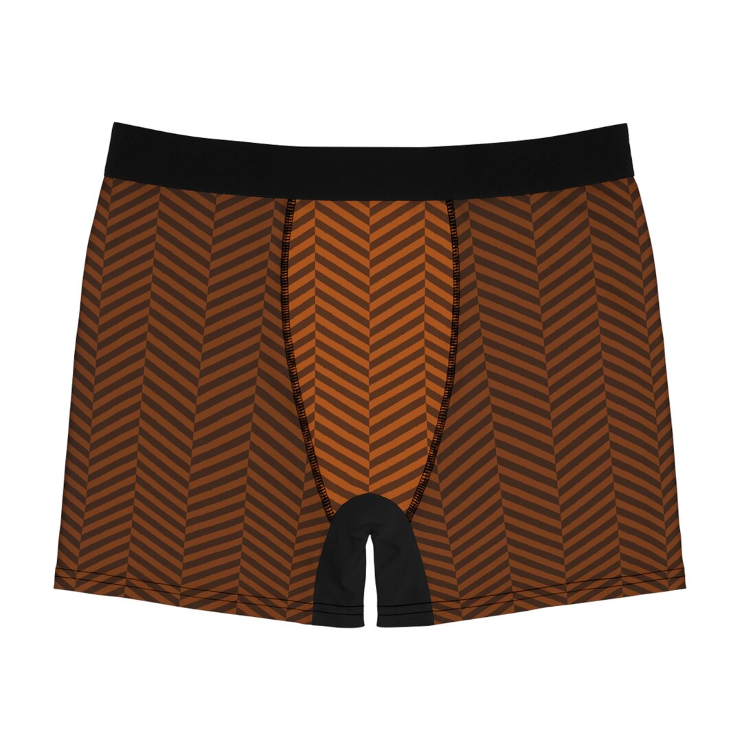 Wild Man Lion Tamer Boxers - Chevron Orange - Men's Boxer Briefs - Etsy