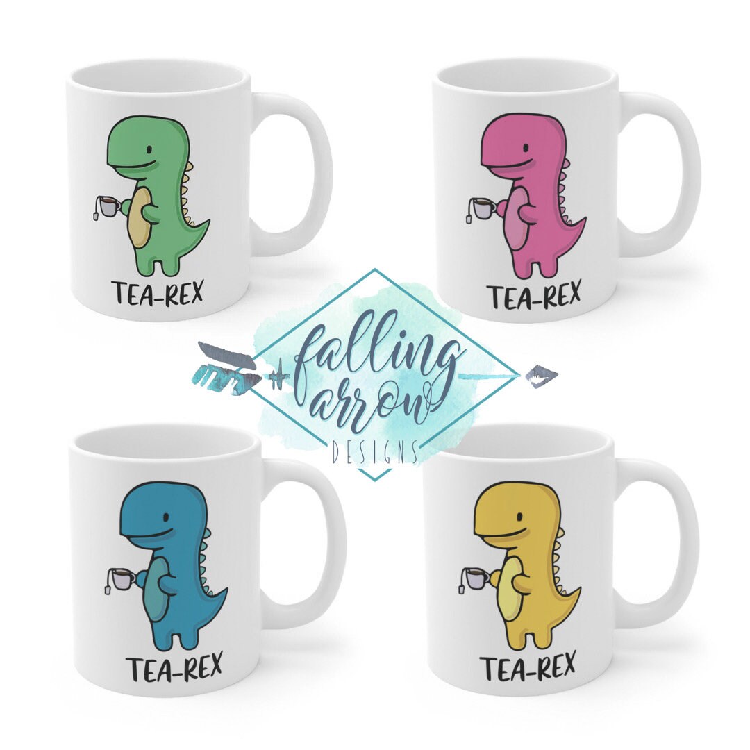 T-rex Mug, Tea Rex, Dino Cup, Dinosaur Ceramic Mug 11oz - Etsy