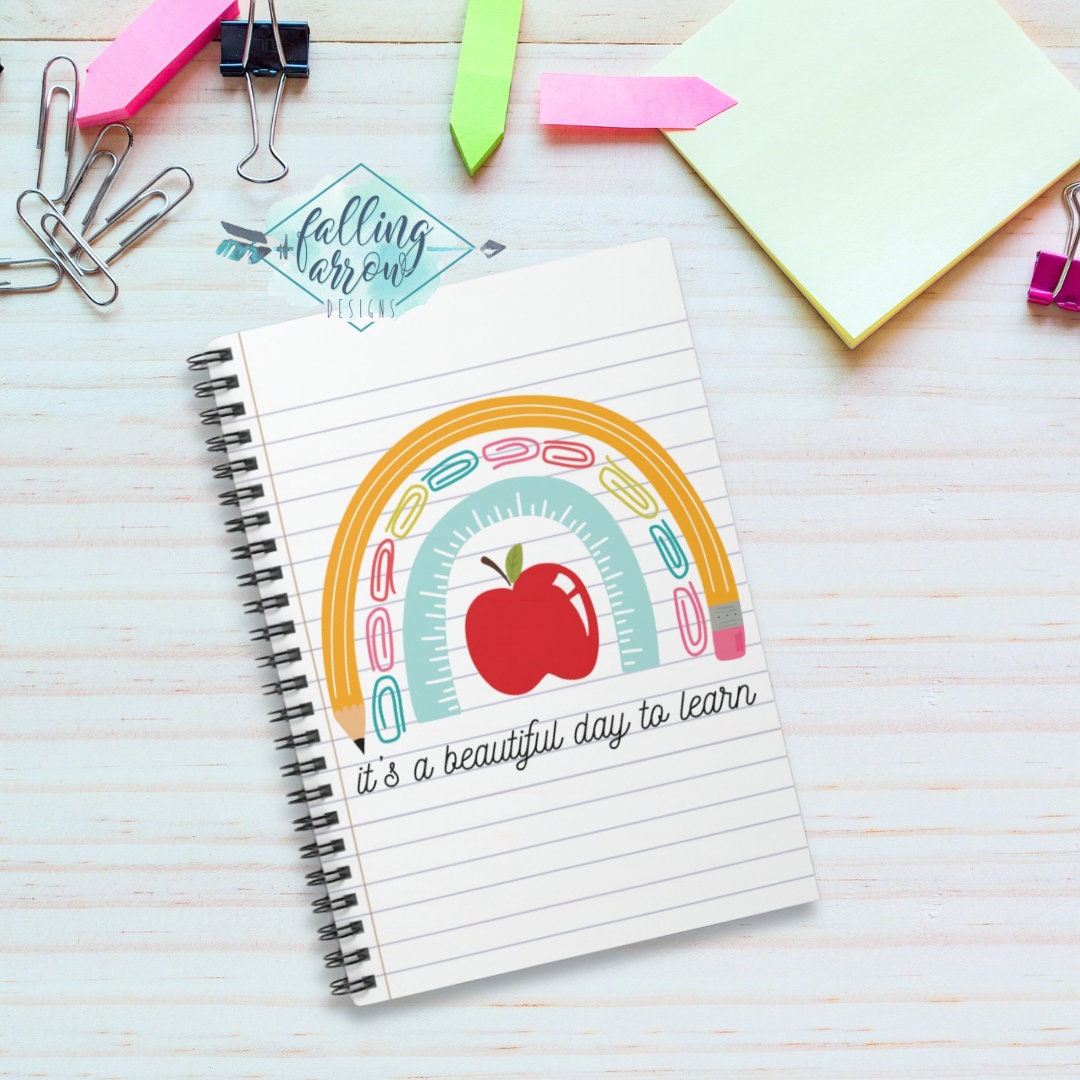 Teacher Rainbow Spiral Notebook - Gift for Teacher Ruled Line Note Book ...