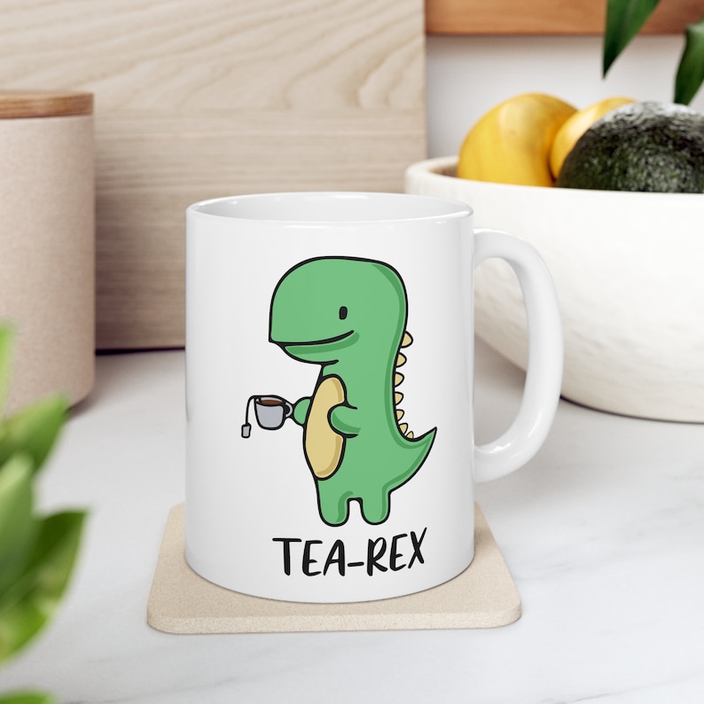 T-rex Mug, Tea Rex, Dino Cup, Dinosaur Ceramic Mug 11oz - Etsy