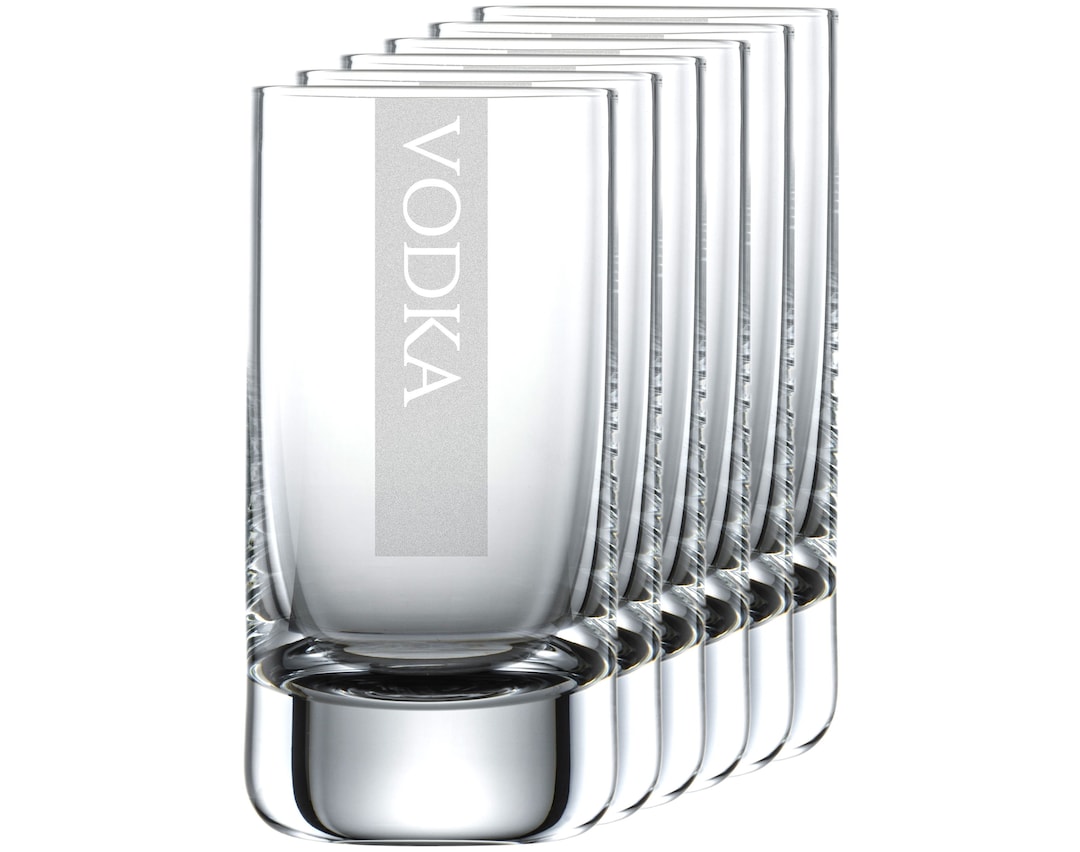 VODKA Glasses Set of 6 Series Cool With Engraving Set of 6 5cl Glasses ...
