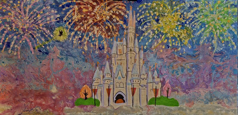 Happily Ever After - Fairytale Castle Painting – 15x30 - Acrylic ...
