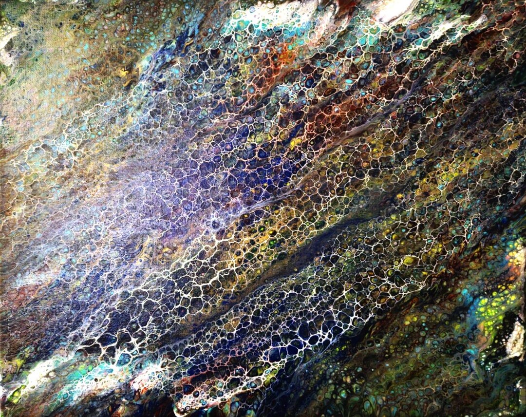 The Eac—16x20 Finding Nemo–inspired Painting With Swirling Blues ...