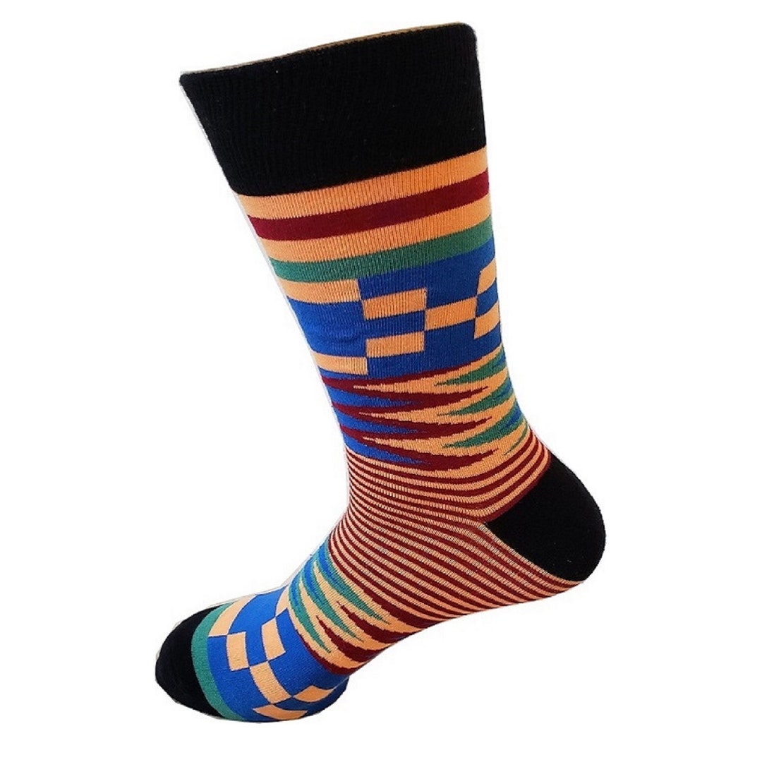 Dress Socks Kente Socks Colorful Socks - Etsy