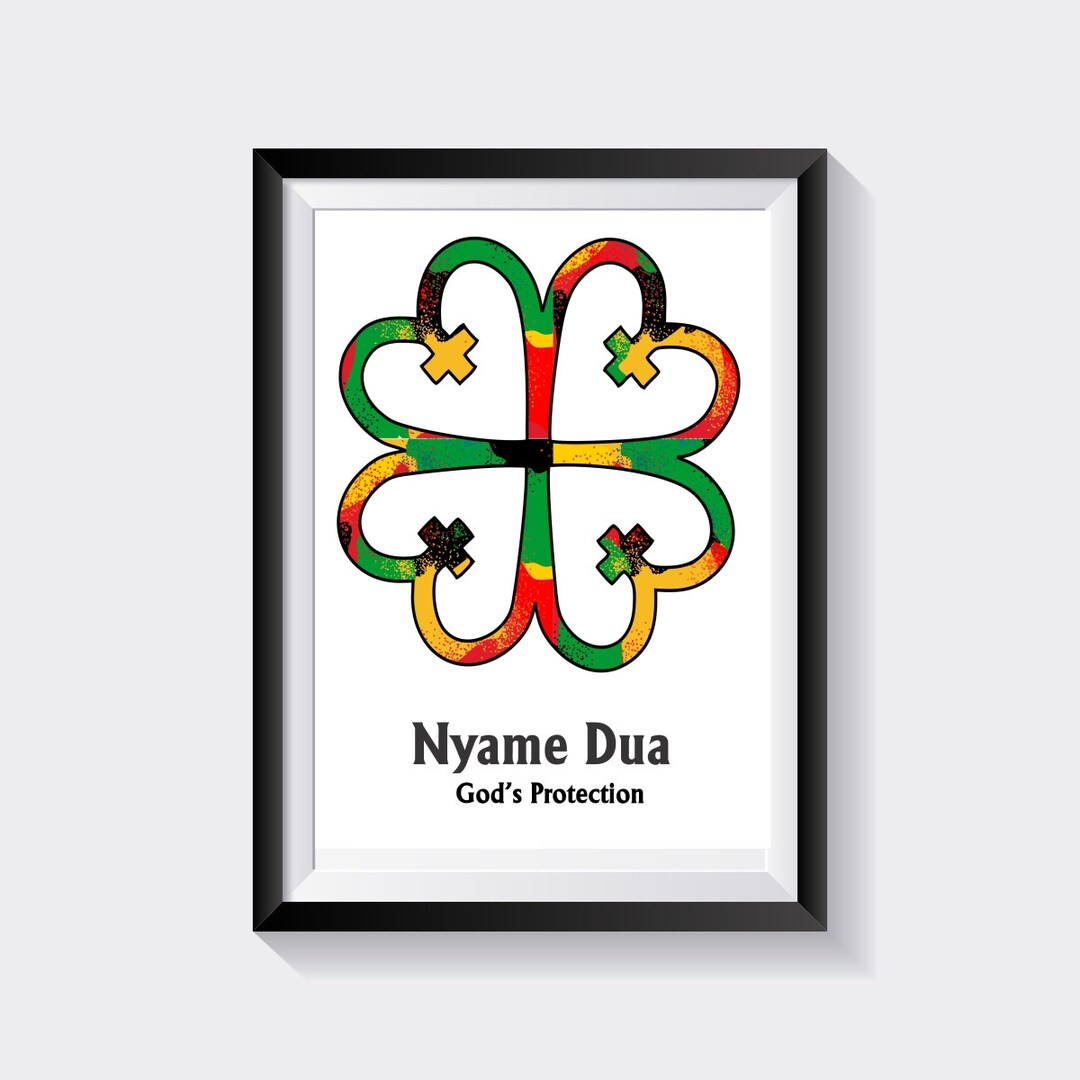 African Wall Art | Adinkra Wall Art | Nyame Dua | God's Protection ...