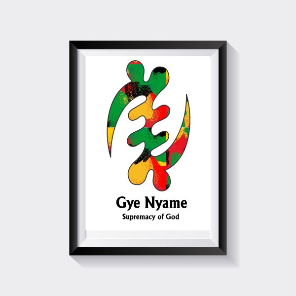 Gye Nyame Wall Art Etsy