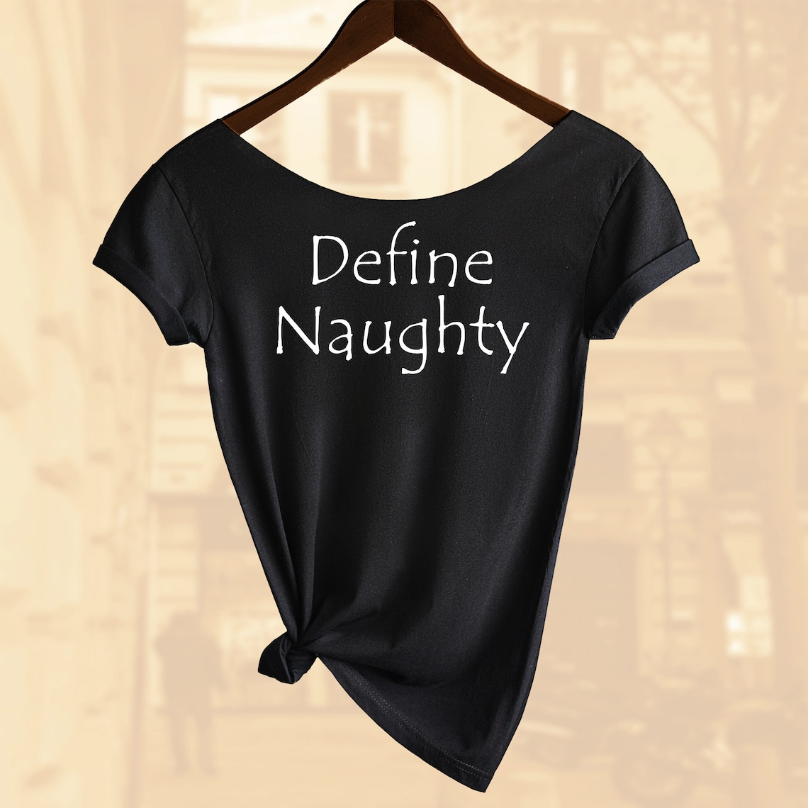 Define Naughty Shirt. Women's off Shoulder Slouchy Top. Also in Unisex ...