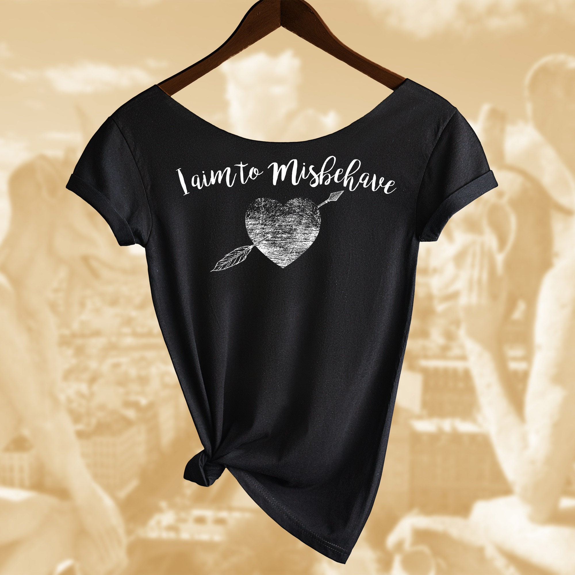 I Aim to Misbehave Shirt. Weekend Party Shirt. Women's off Shoulder ...