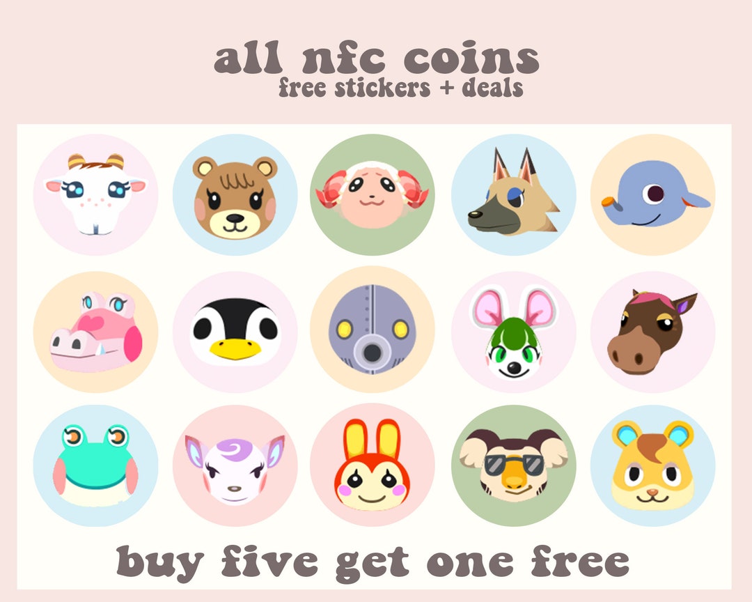 ACNH NFC Coins All Characters Series 1-5, Welcome and Sanrio. Bundles ...
