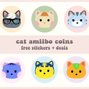 Cat Illustrated ACNH NFC Coins. All Characters Series 1-5, Welcome and ...