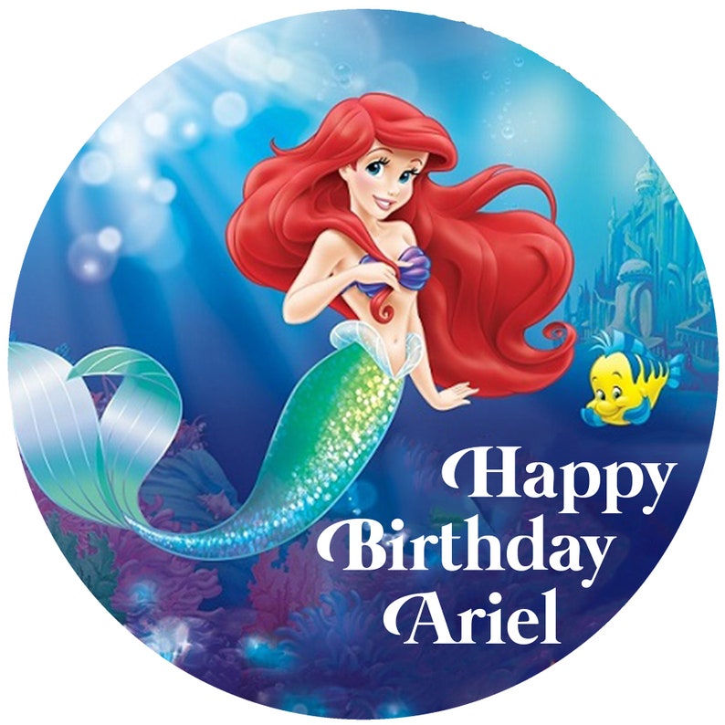 Ariel Edible Cake Topper/Icing Sheet | Etsy