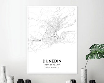 Dunedin Map Wall Art - Etsy