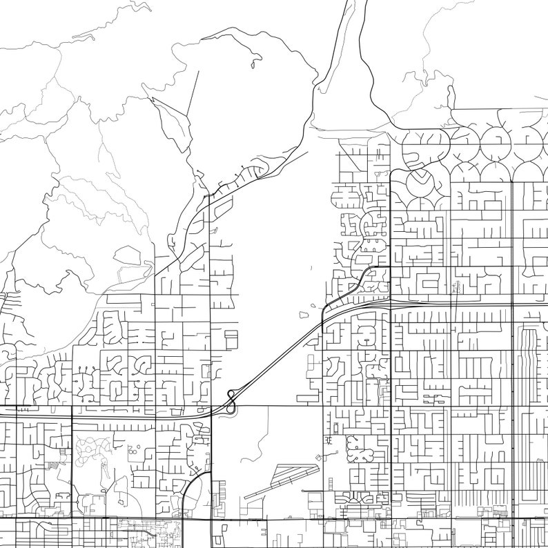 Upland Map Print Upland Map Poster Wall Art Ca United States | Etsy