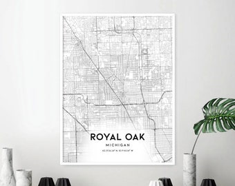 Royal Oak Street Map - Etsy