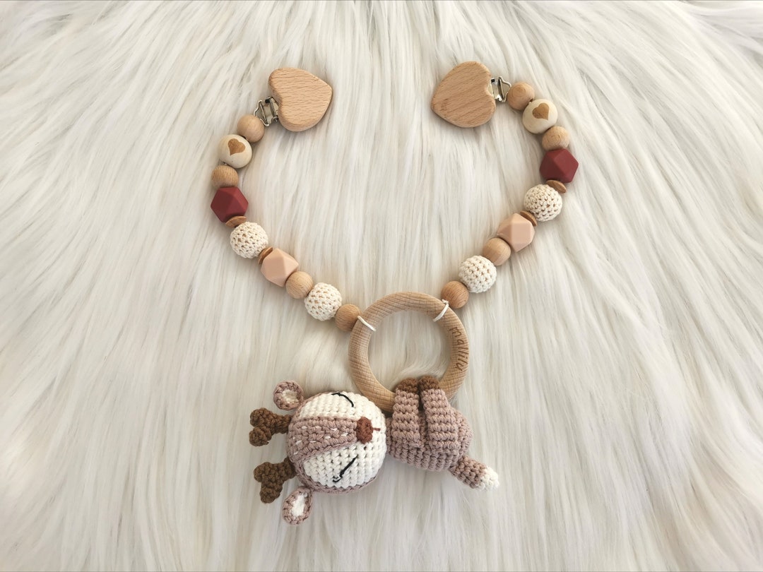Crocheted Deer Stroller Chain Emmi by Mallilu® - Etsy