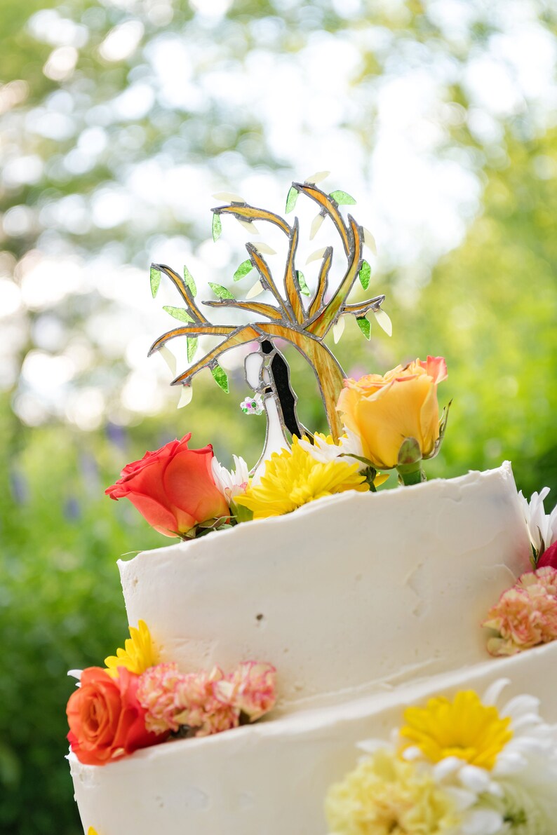 Wedding Cake Topper, Stained Glass - Etsy