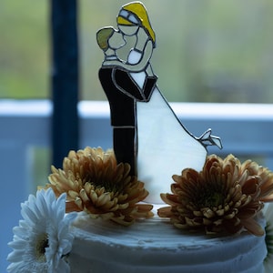 Stained Glass Couple Wedding Cake Topper - Etsy