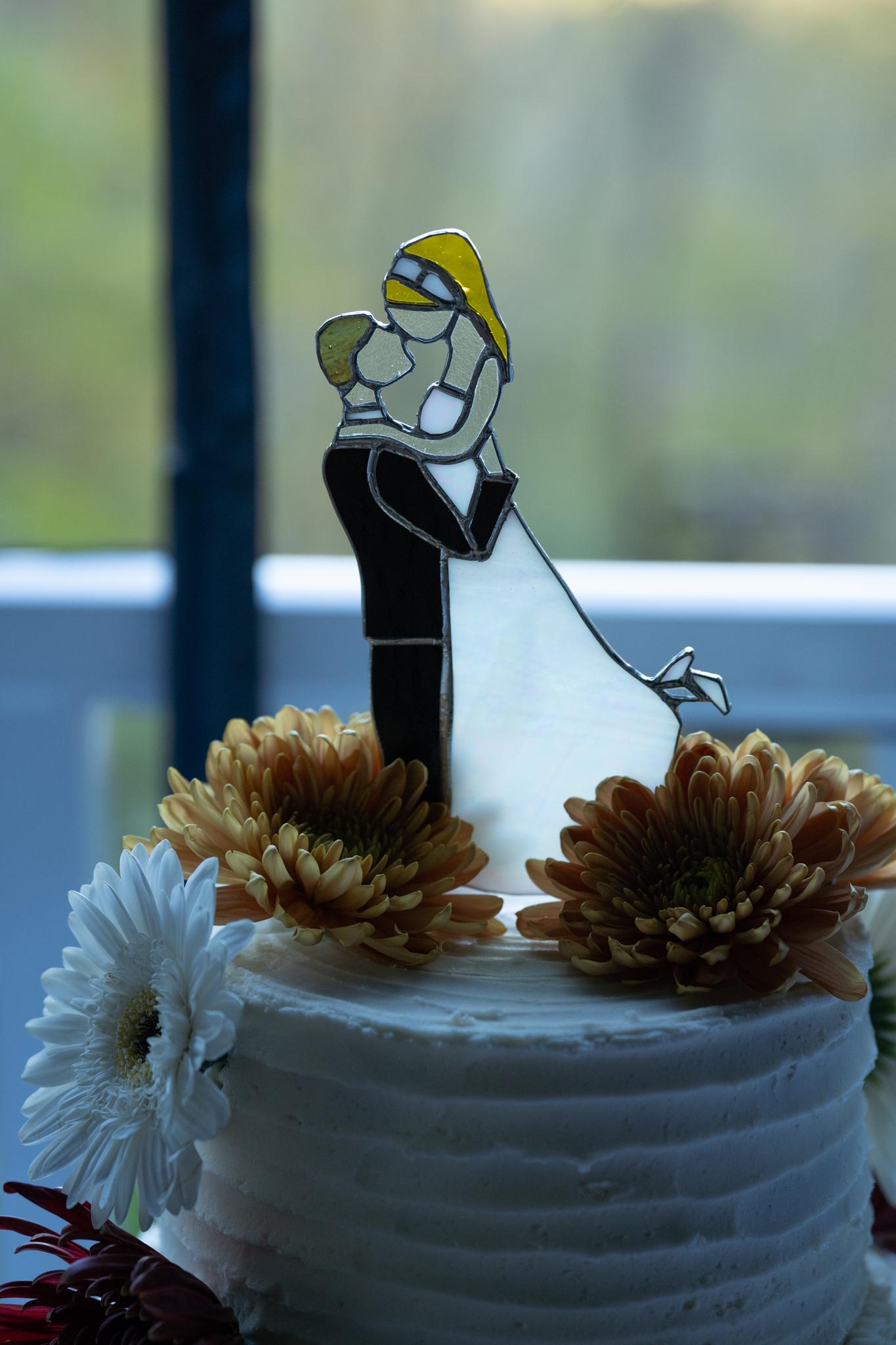 Stained Glass Couple Wedding Cake Topper - Etsy