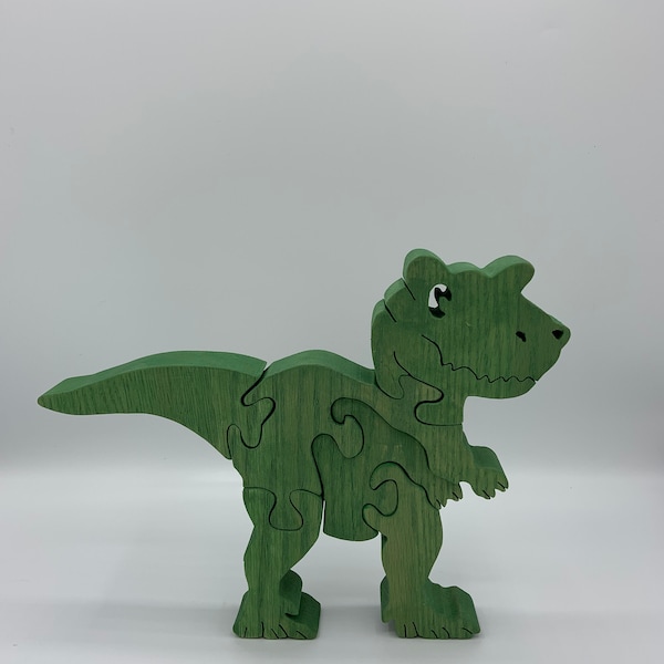 Wood Dinosaur Puzzle - Etsy