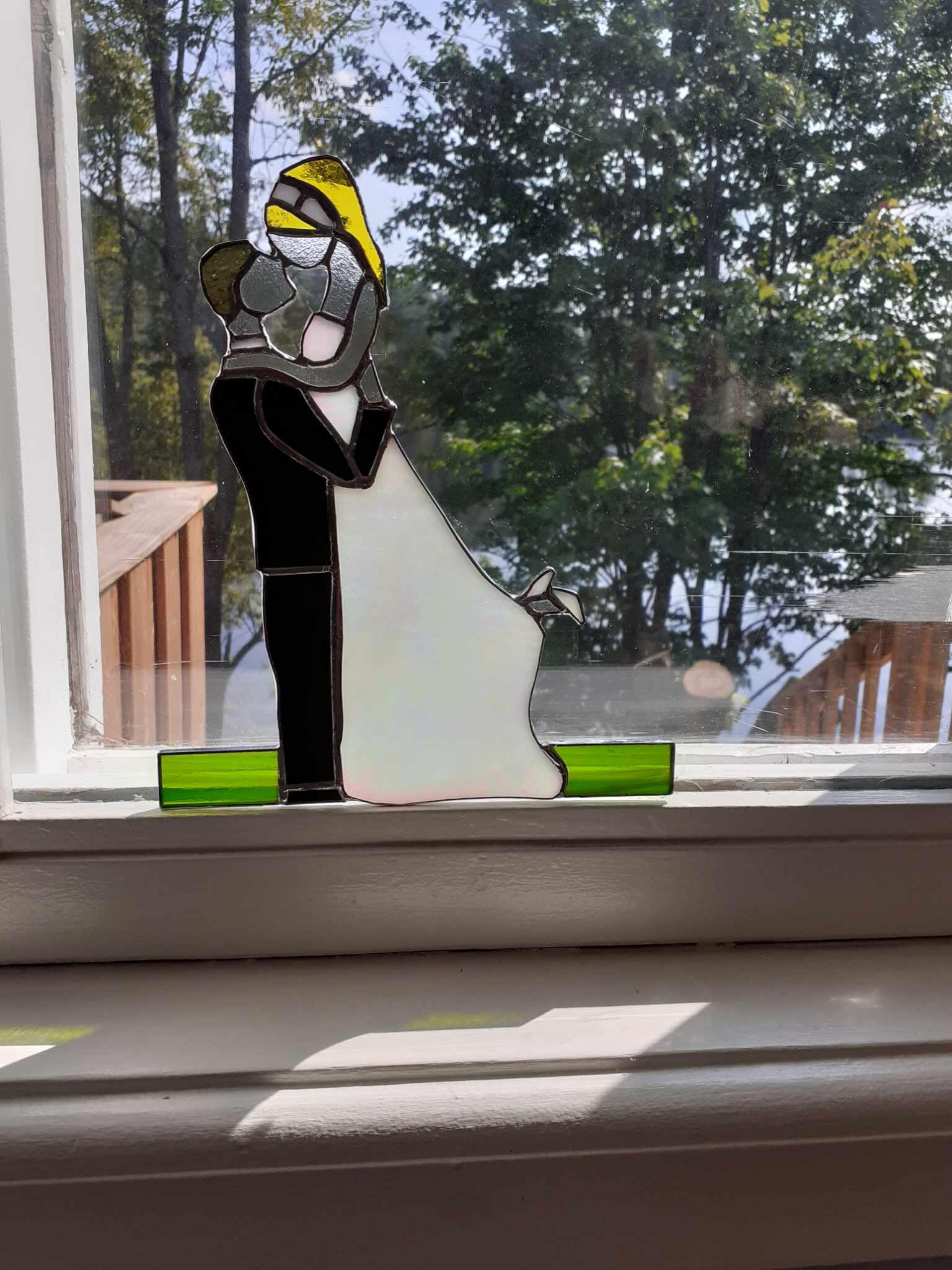 Stained Glass Couple Wedding Cake Topper - Etsy
