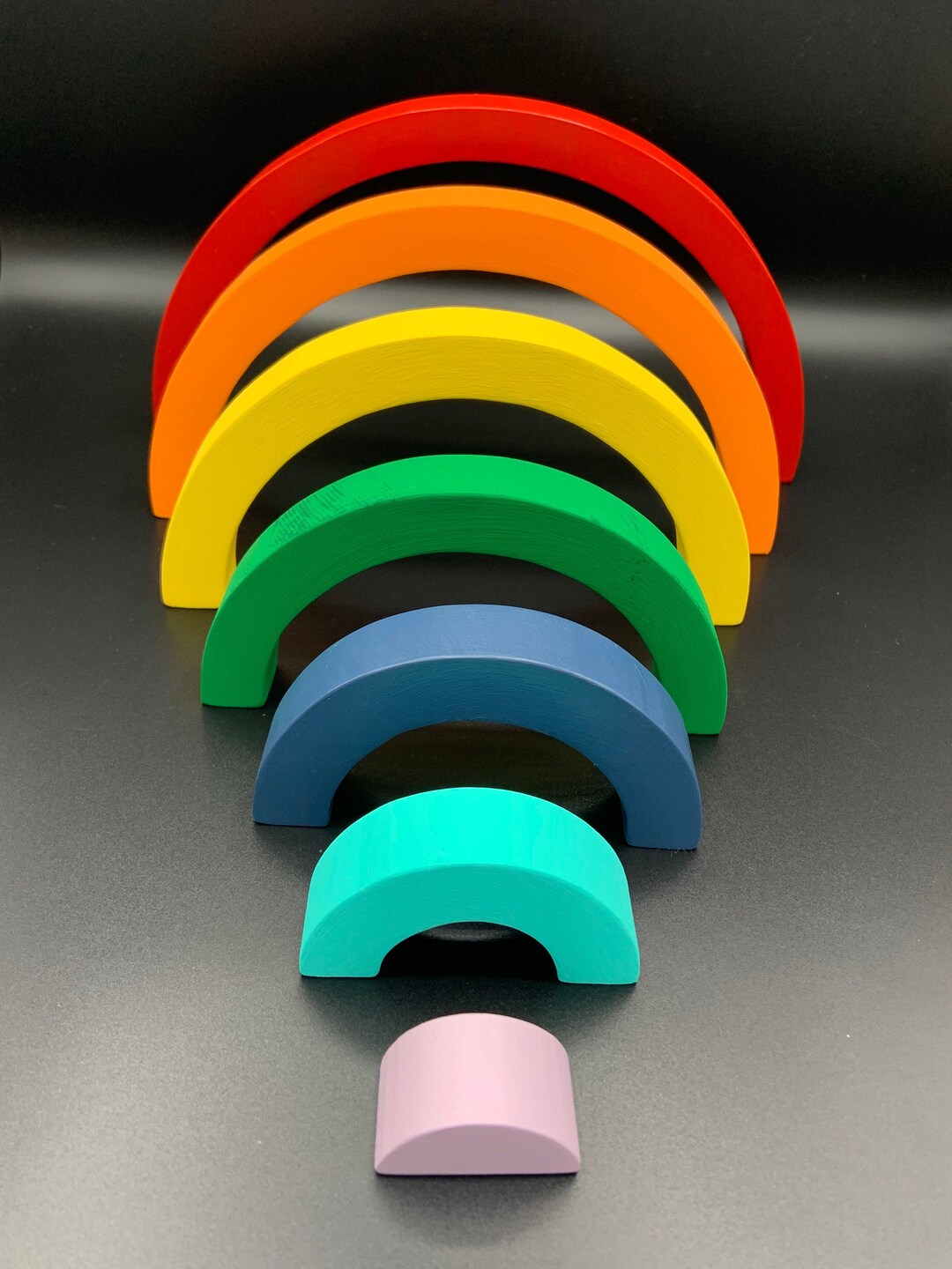 Colorful Wooden Rainbow Stacker - Etsy