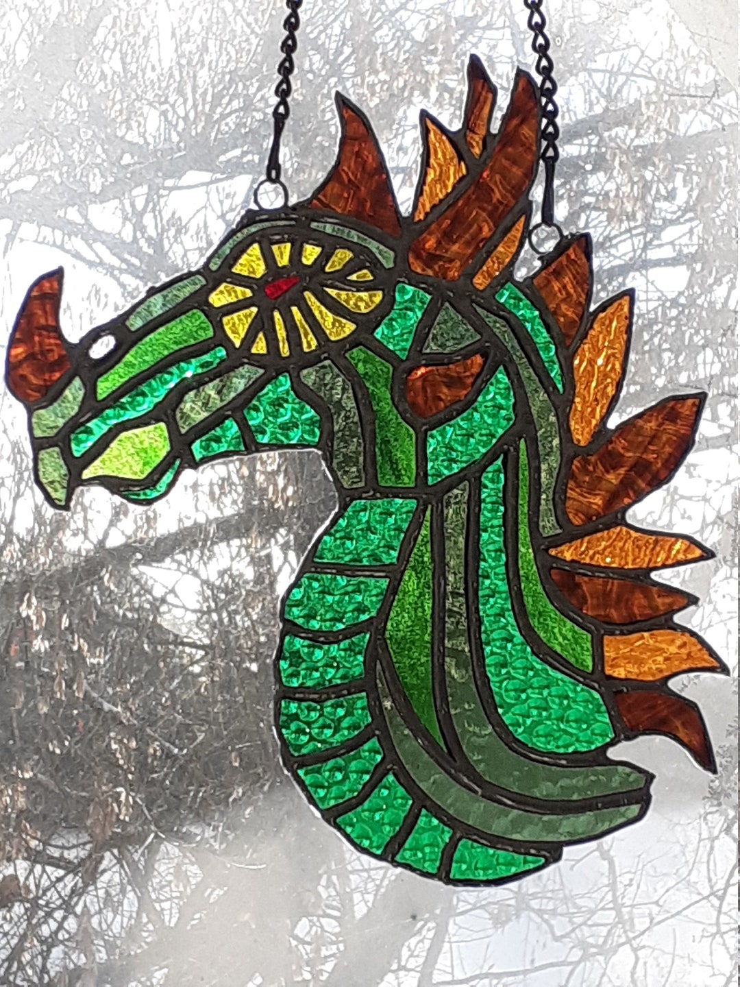 Stained Glass Dragon - Etsy