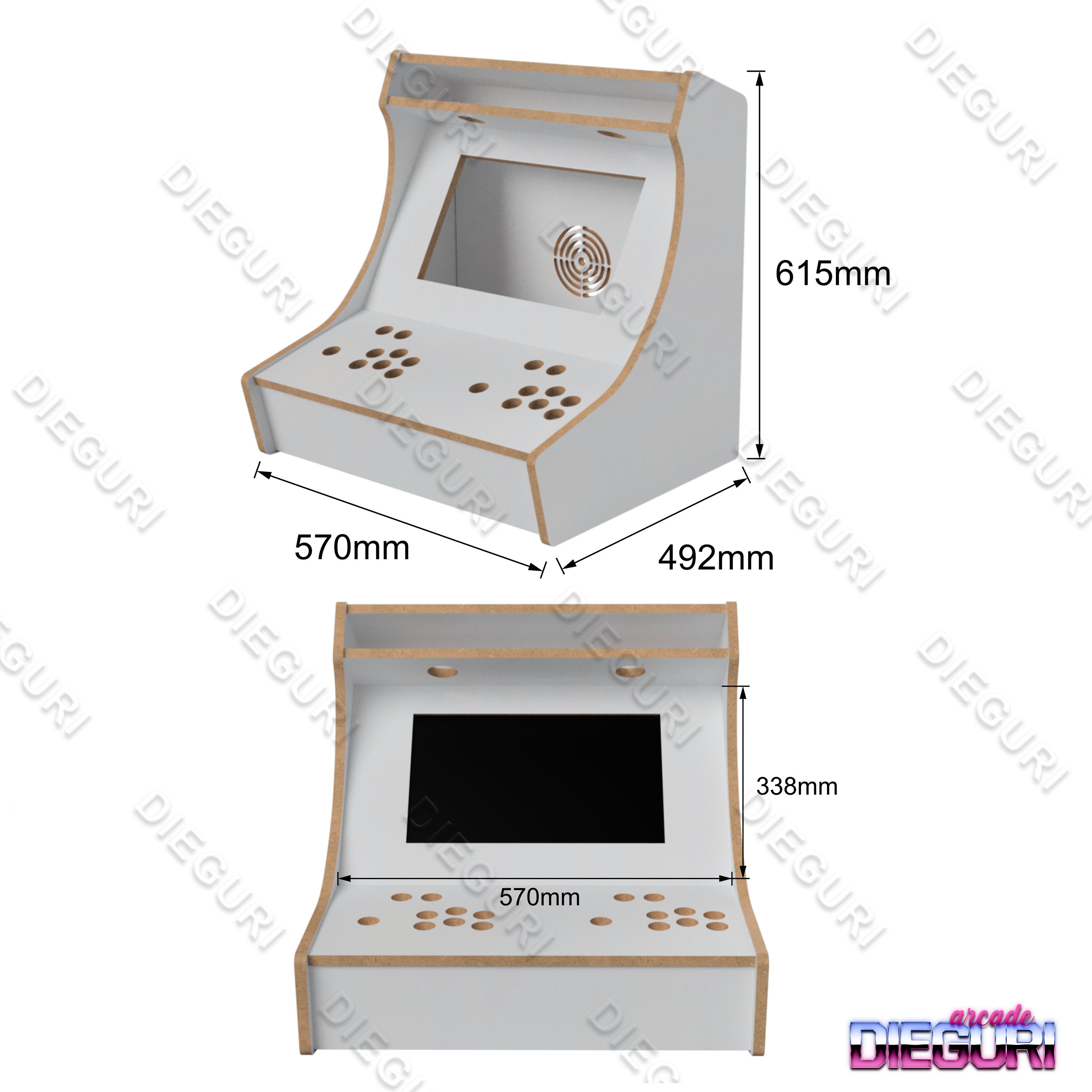 Arcade Bartop "go", DXF Plans for CNC Router, Arcade Machine CNC Cut - Etsy