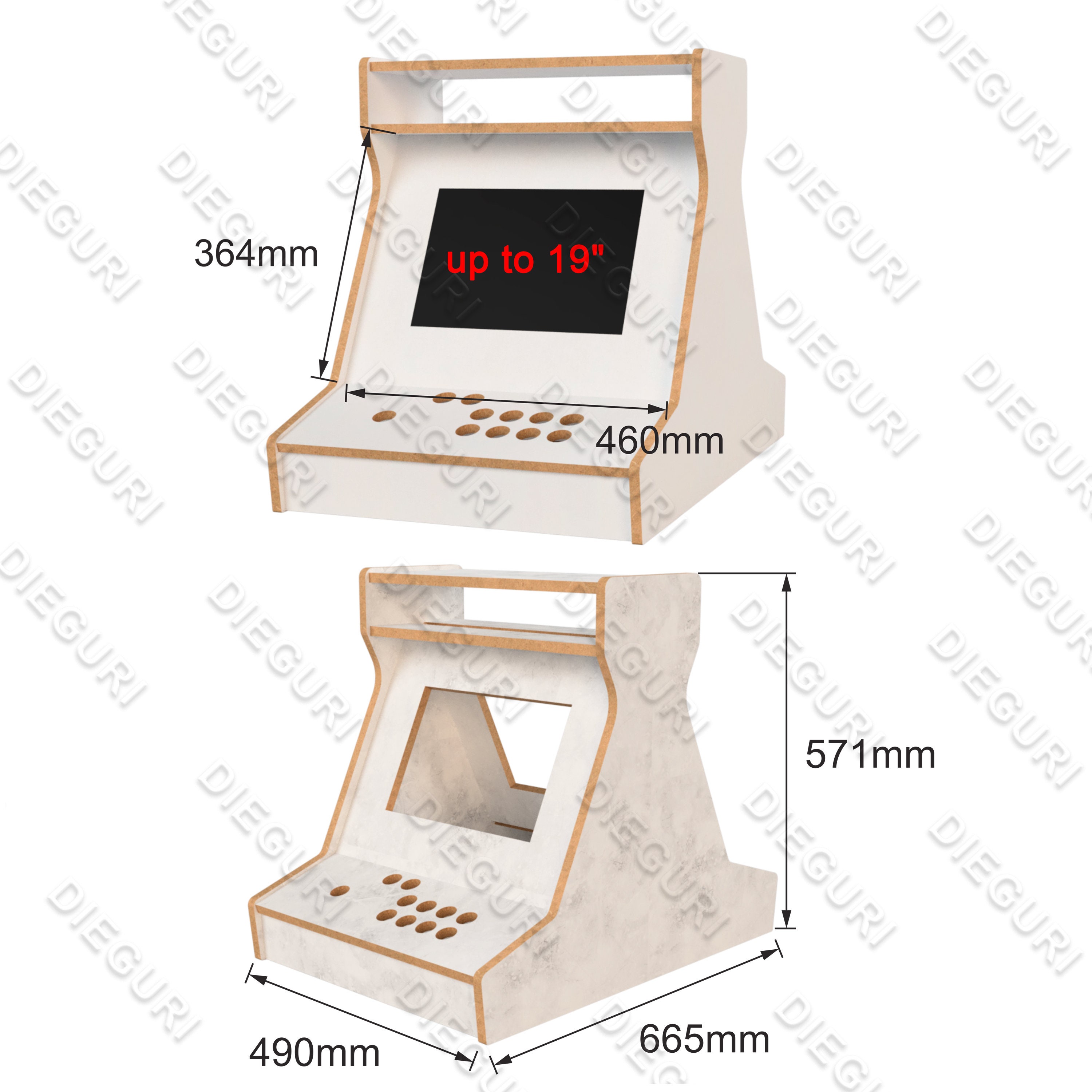 Arcade Bartop Versus - Two Players - DXF to CNC Router, Plans ...