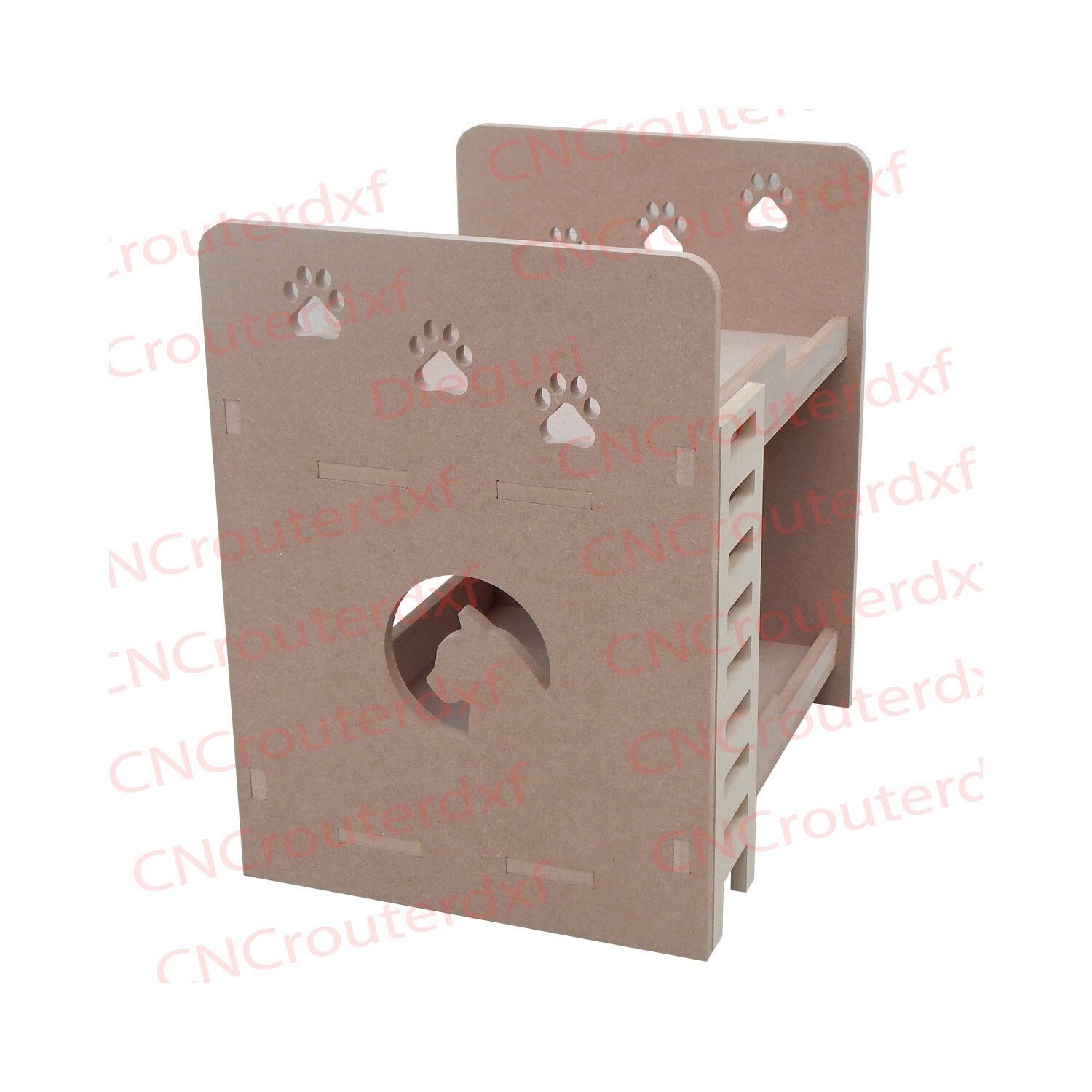 Cat Bed Bunk Bed, CNC Router File, Vector Dxf, Cat House - Etsy