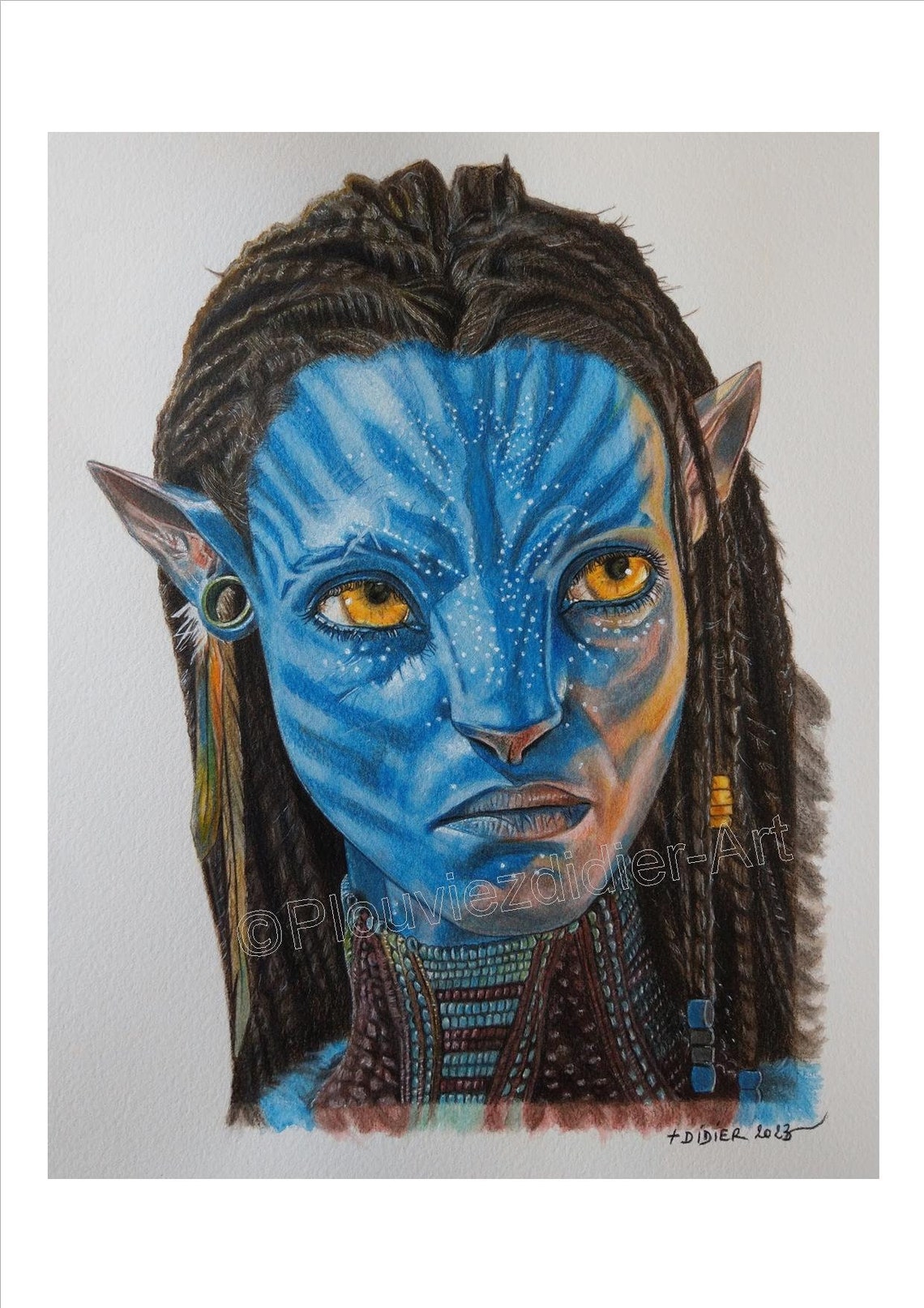 Neytiri - Zoe Saldana - "avatar : the Way of Water", Drawing (print) - Etsy