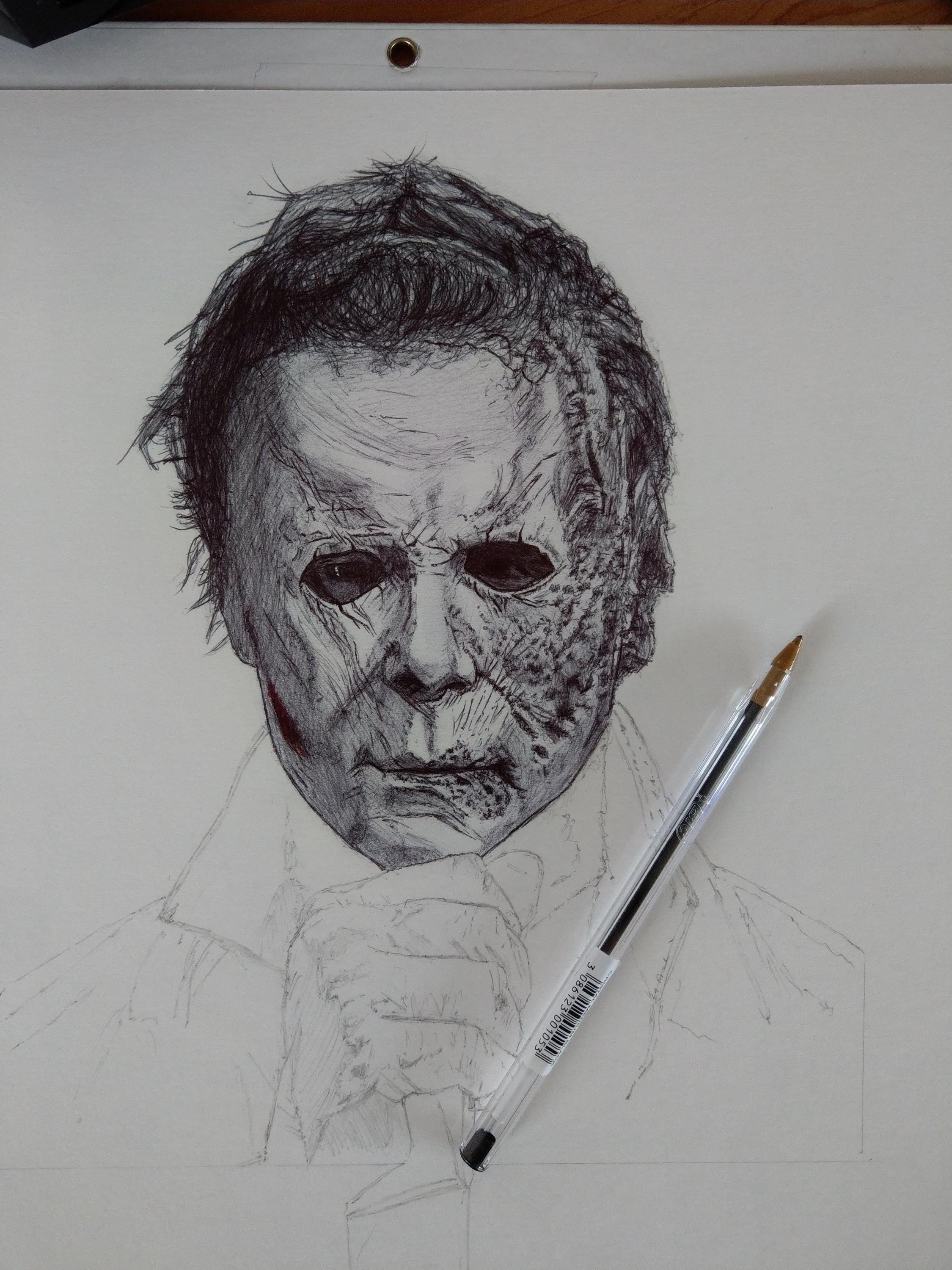 Michael Myers, "halloween Kills" Drawing (print) - Etsy