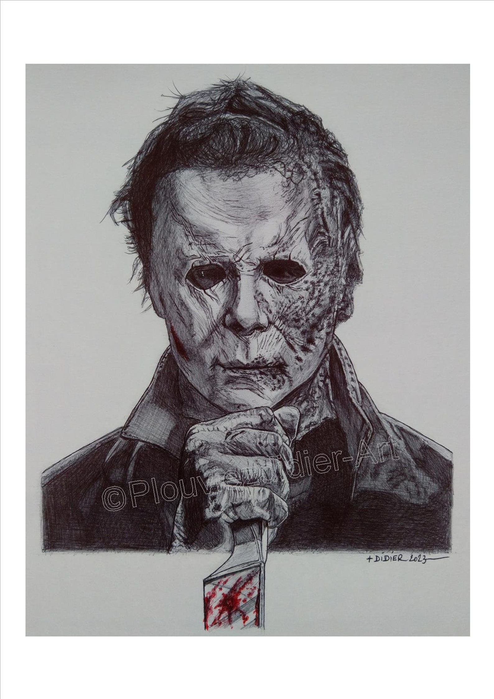 Michael Myers, "halloween Kills" Drawing (print) - Etsy