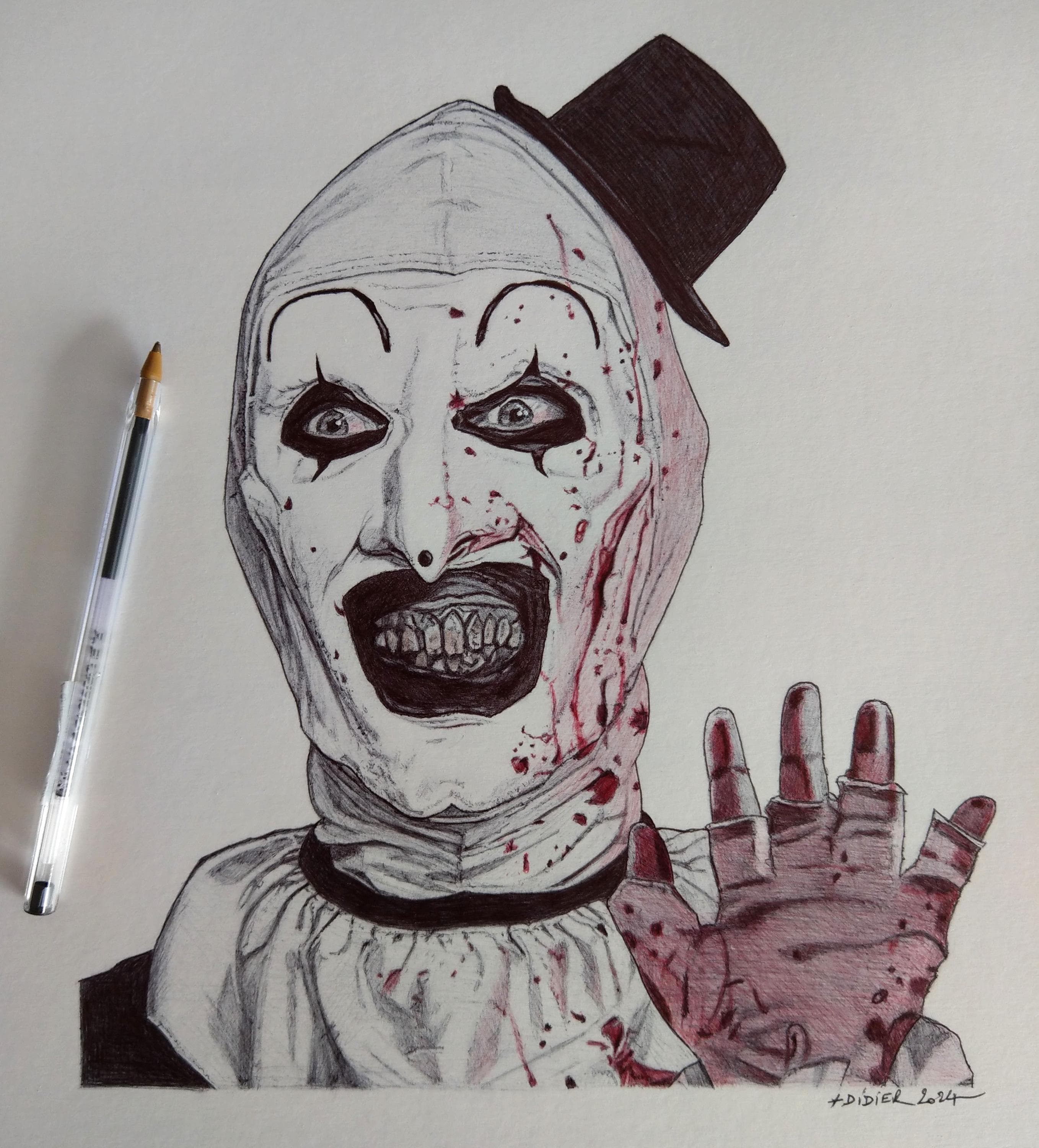 Art the Clown, -terrifier-, Drawing (print) - Etsy