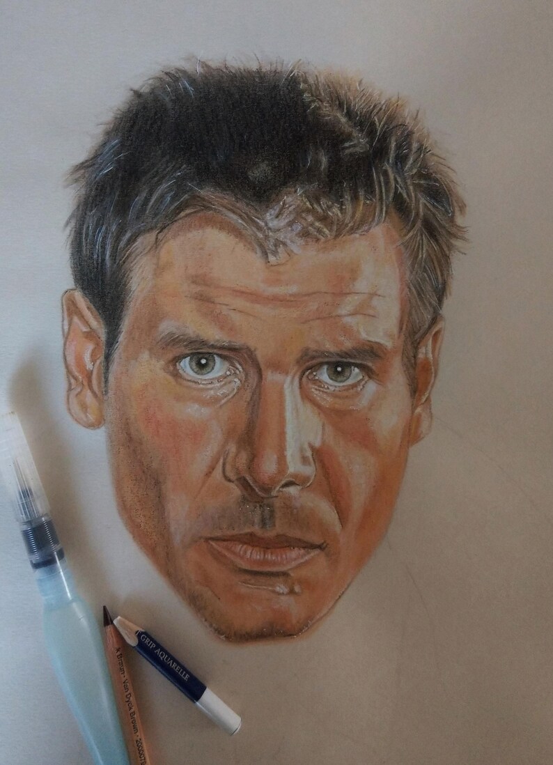 Harrison Ford (rick Deckard) Drawing (print) - Etsy