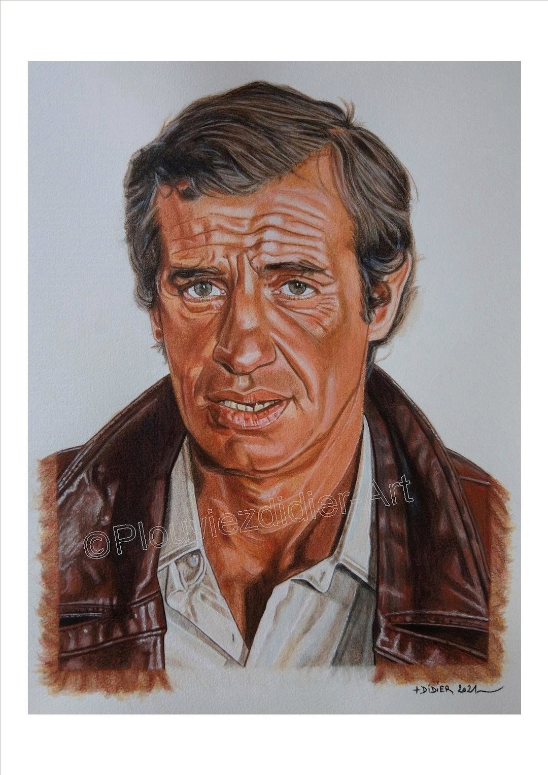 Dessin Original De Jean-paul Belmondo flic Ou - Etsy