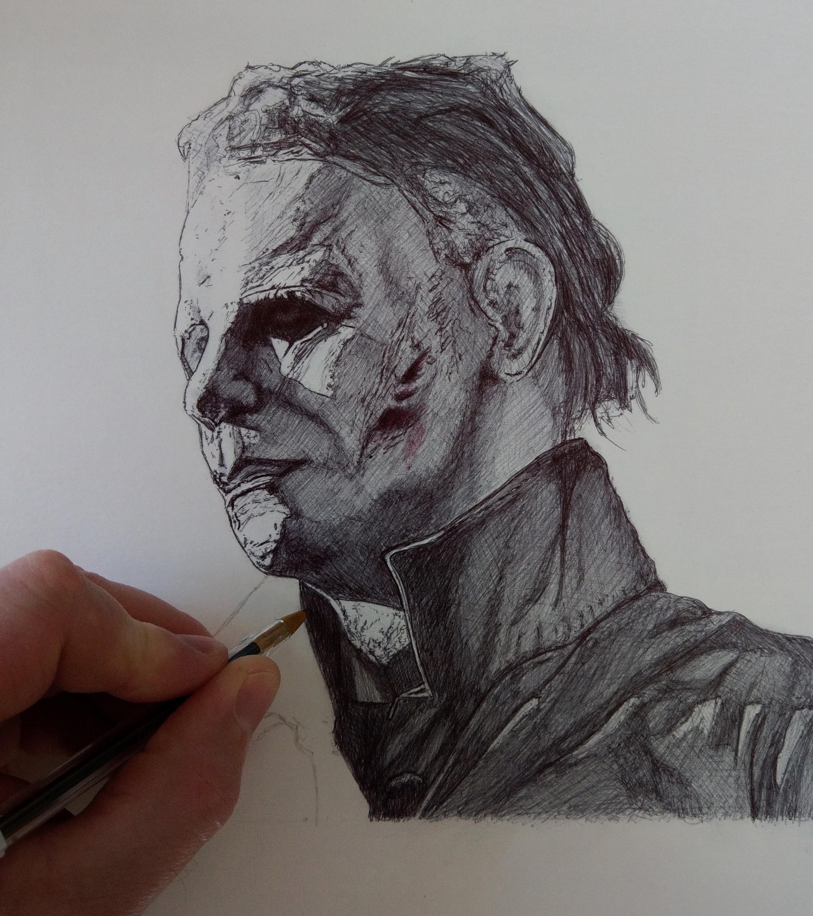 Michael Myers - Halloween Ends ,drawing (print) - Etsy