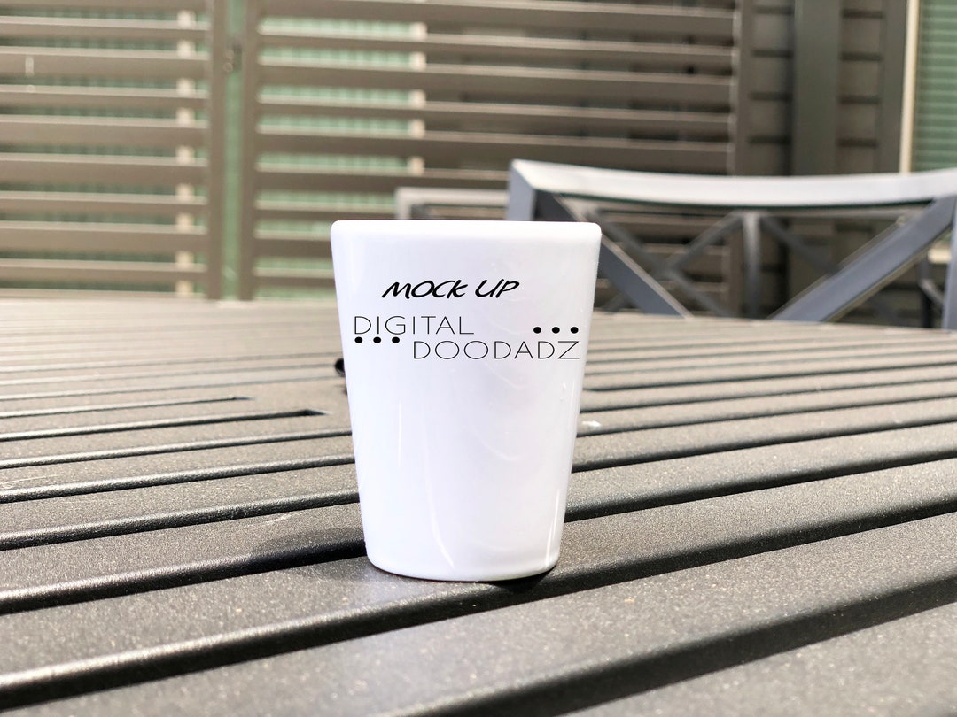 Shot Glass Mockup, Ceramic Shot Glass Mockup, Stage Setter, Bar Stage ...