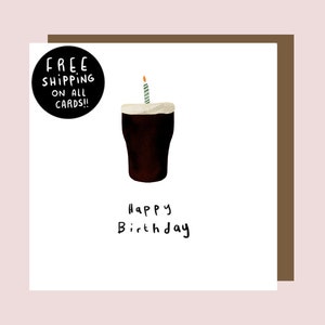 Happy Birthday Pint Greeting Card - Etsy