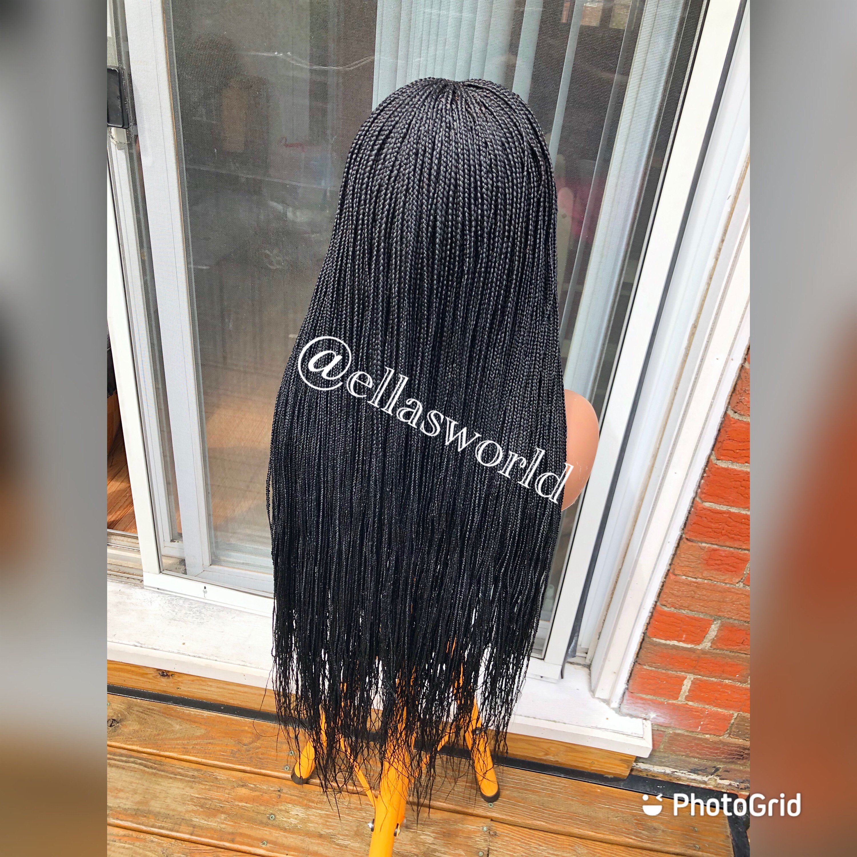 Closure Micro Box Braids Wig - Etsy
