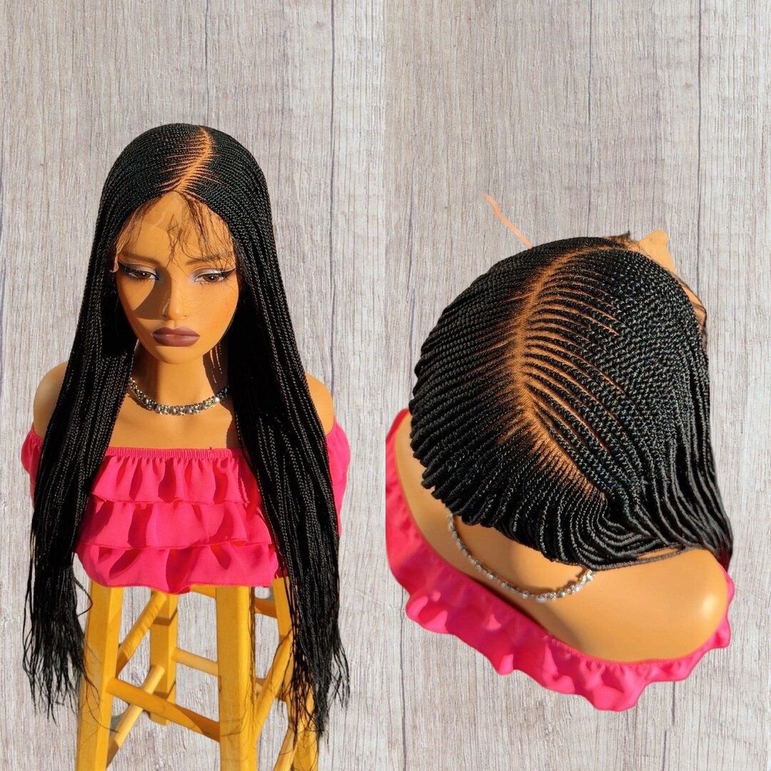 Closure Lace Conrow Wig Braided Wigs for Black Women Conrow Braided ...