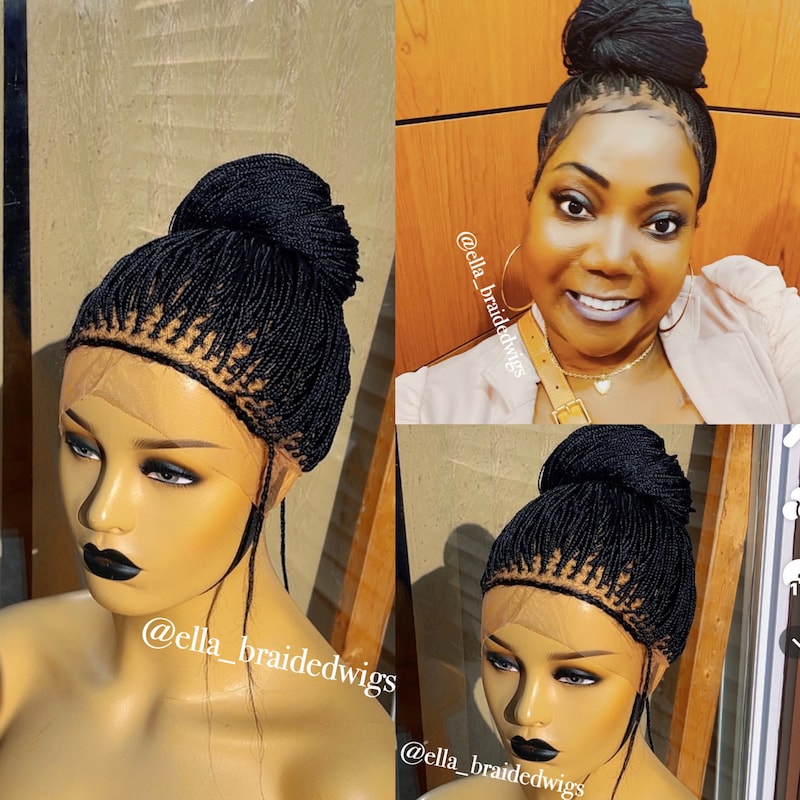 Updo Braided Wig - Etsy