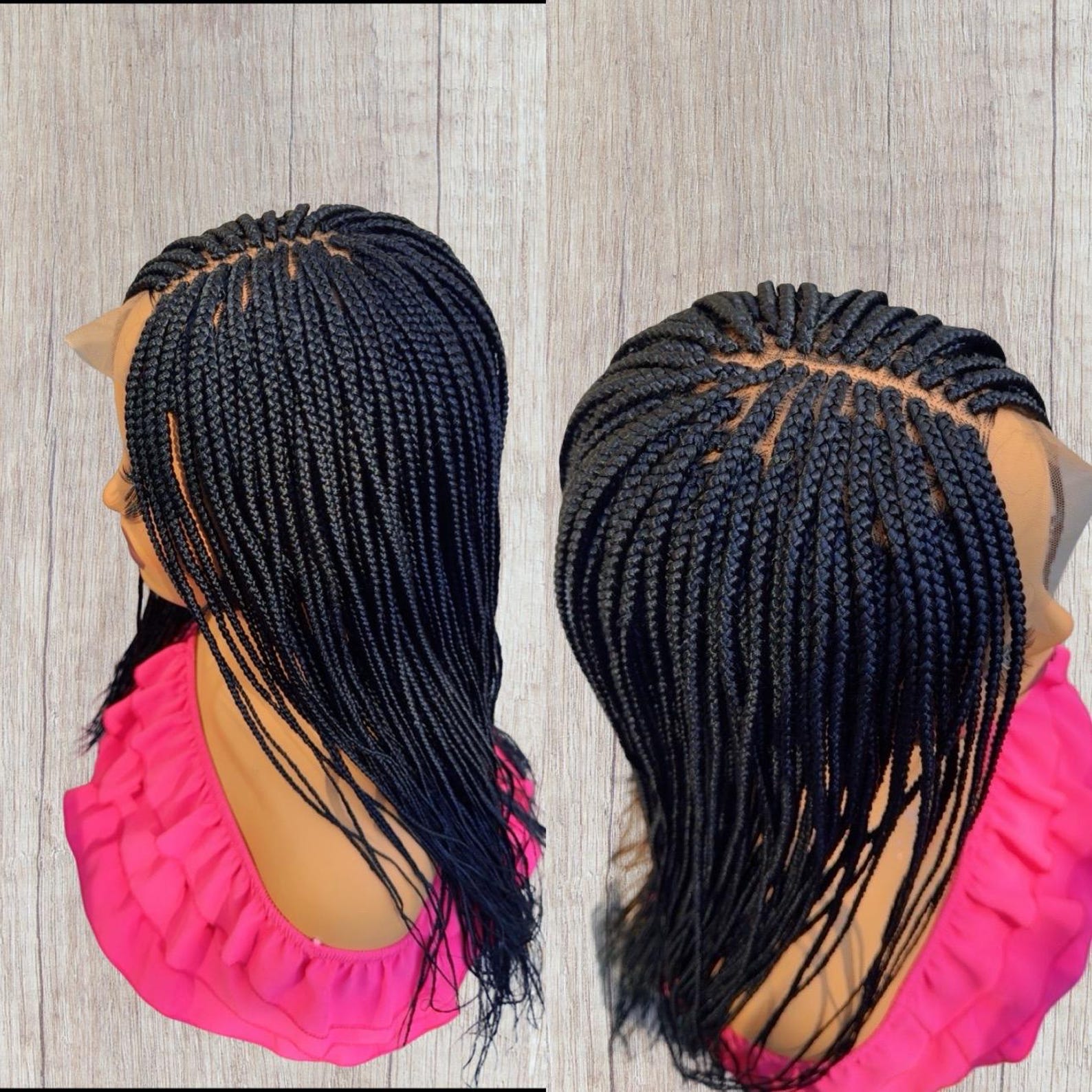 Closure Lace Small Size Box Braids Wig Braided Wigs for Black Women - Etsy