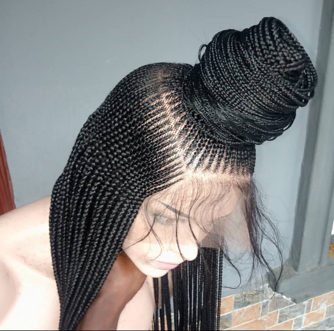 Full Lace Conrow Wig - Etsy